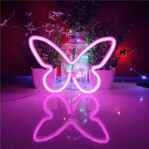 Wall Decor | Butterfly Neon Signsusb Or 3aa Battery Powered Neon ...